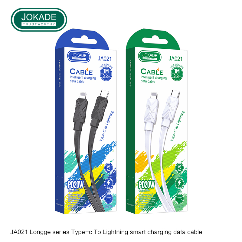Кабелі USB :: JOKADE JA021 Type-C to Lightning 1 m White 3A PD20W